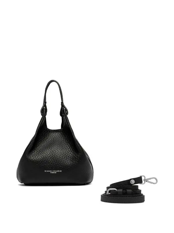 GIANNI CHIARINI Dua Leather Shoulder Bag - Black