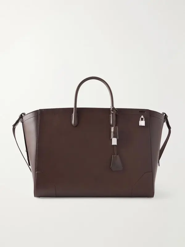Dunhill Century 45 Patina-leather Weekend Bag - Brown