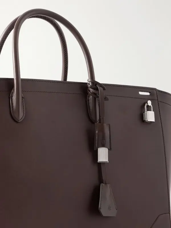 Dunhill Century 45 Patina-leather Weekend Bag