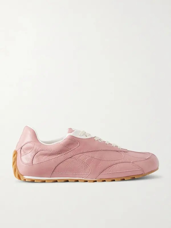 Bottega Veneta Orbit Flash Leather Sneakers - Pink