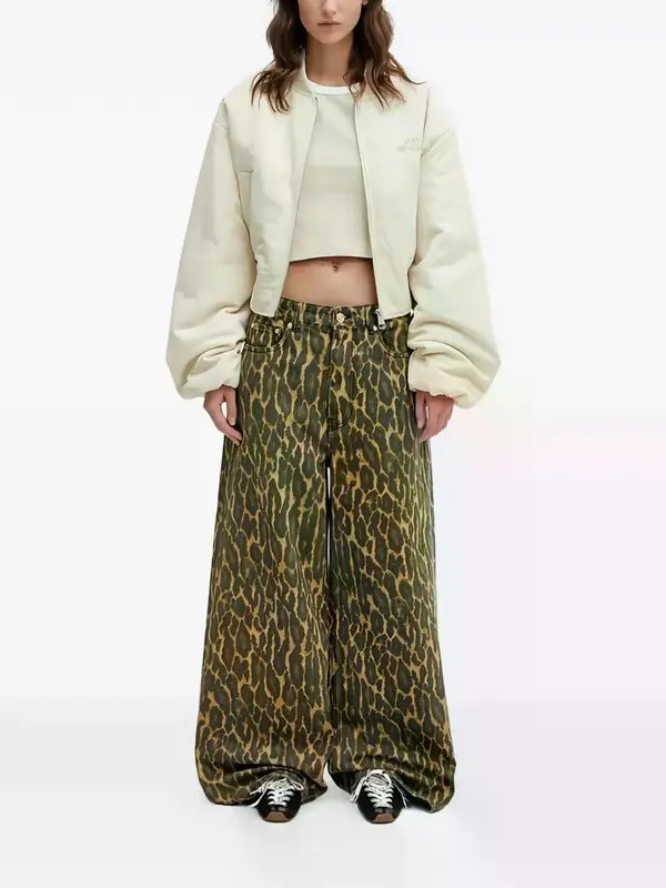 A BATHING APE Logo Print Cropped T-shirt