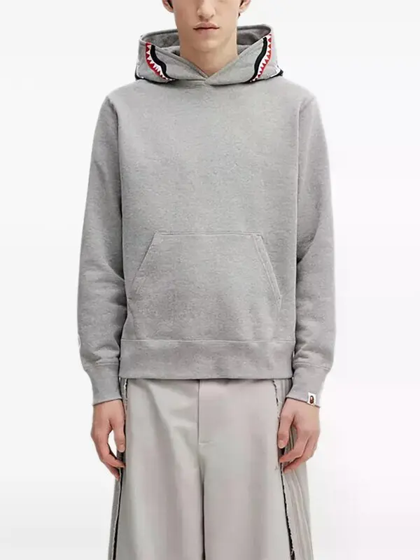 A BATHING APE Shark-print Cotton Hoodie