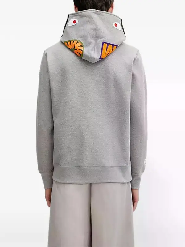 A BATHING APE Shark-print Cotton Hoodie