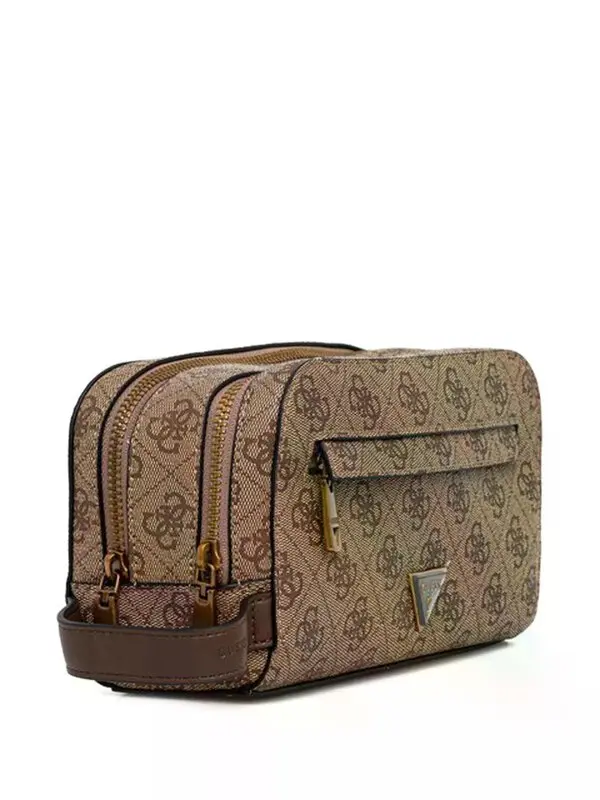 Guess Logo Pattern Wash Bag - Neutrals