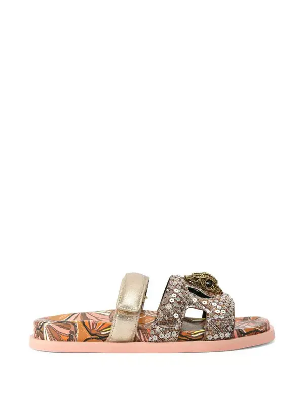 Kurt Geiger Eagle Sequin Cut-out Sandals - Neutrals