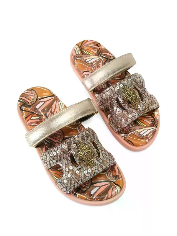 Kurt Geiger Eagle Sequin Cut-out Sandals - Neutrals