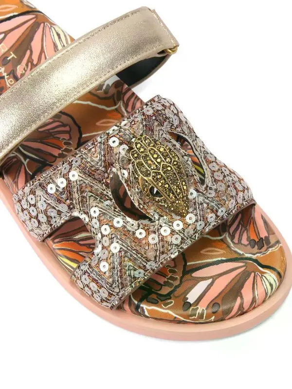 Kurt Geiger Eagle Sequin Cut-out Sandals - Neutrals