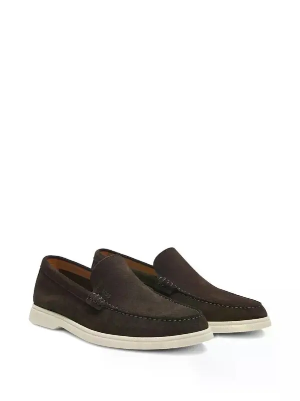 BOSS Suede Stitched Loafers