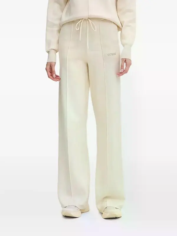 Guess Drawstring Wide Leg Trousers - Neutrals