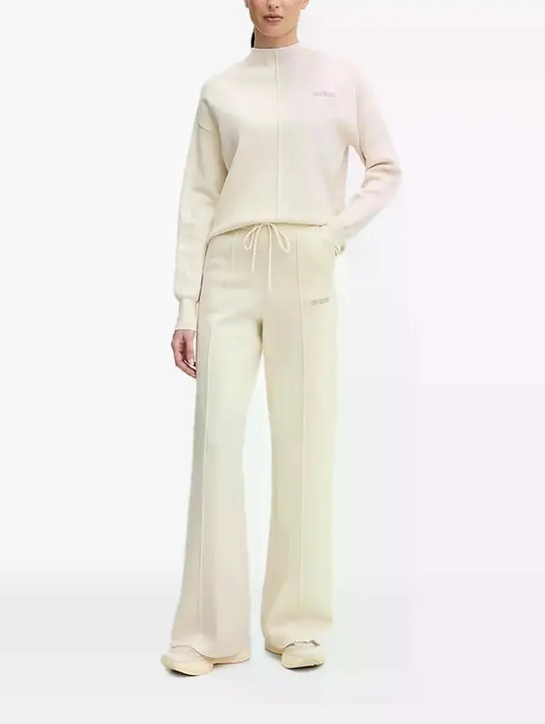 Guess Drawstring Wide Leg Trousers - Neutrals
