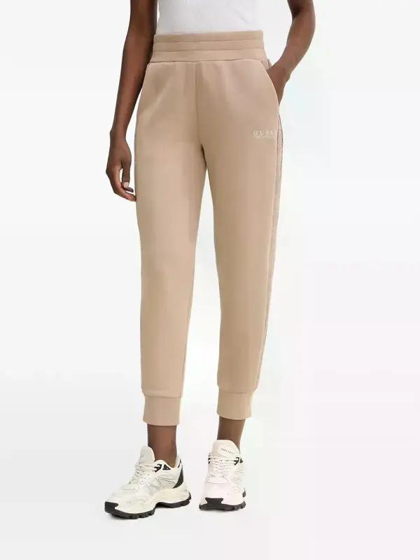 Guess Lace-detail Track Pants - Neutrals