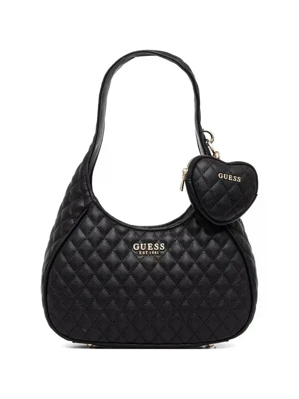 Guess Quilted Tote With Coin Purse - Black