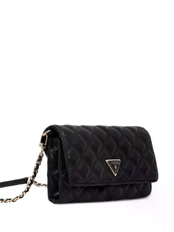 Guess Quilted Cross Body Bag With Chain