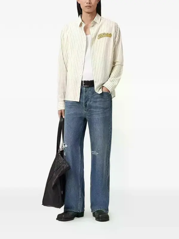 ALLSAINTS Samuel Striped-logo Shirt