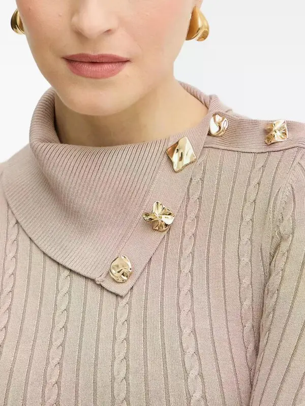 Guess Cable-knit Midi Dress - Neutrals
