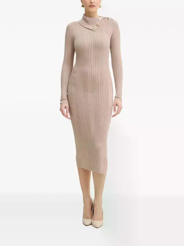 Guess Cable-knit Midi Dress - Neutrals