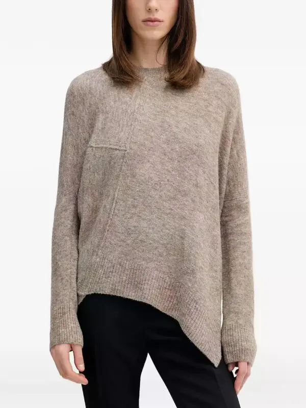 ALLSAINTS Asymmetric Panelled Jumper - Neutrals
