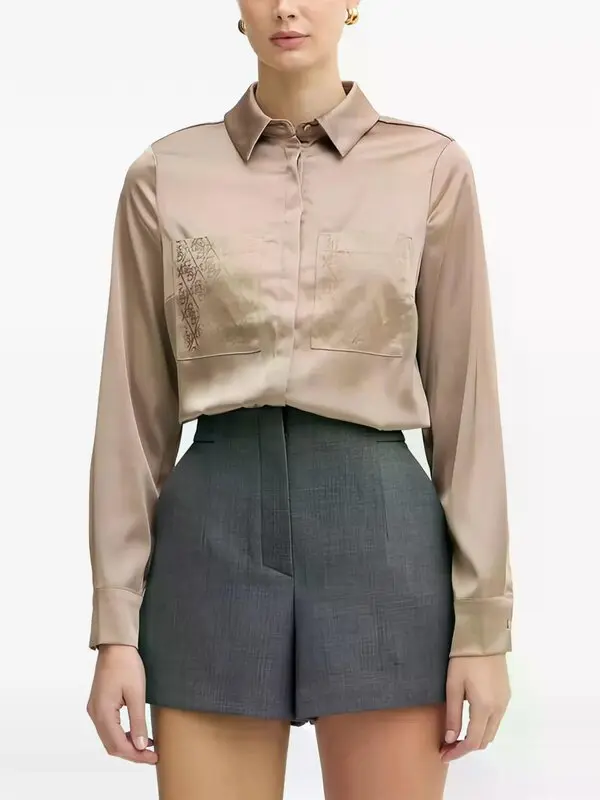 Guess Patch-pocket Shirt - Neutrals