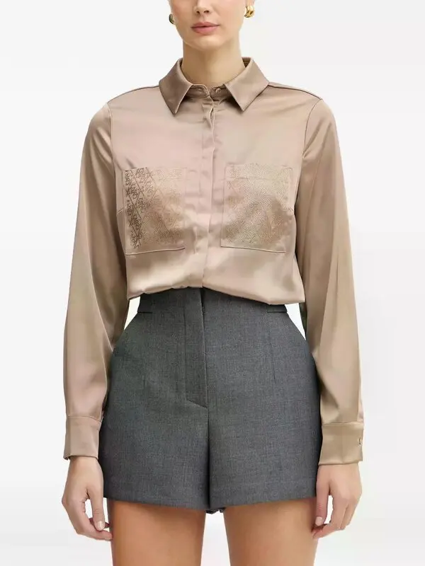 Guess Patch-pocket Shirt - Neutrals