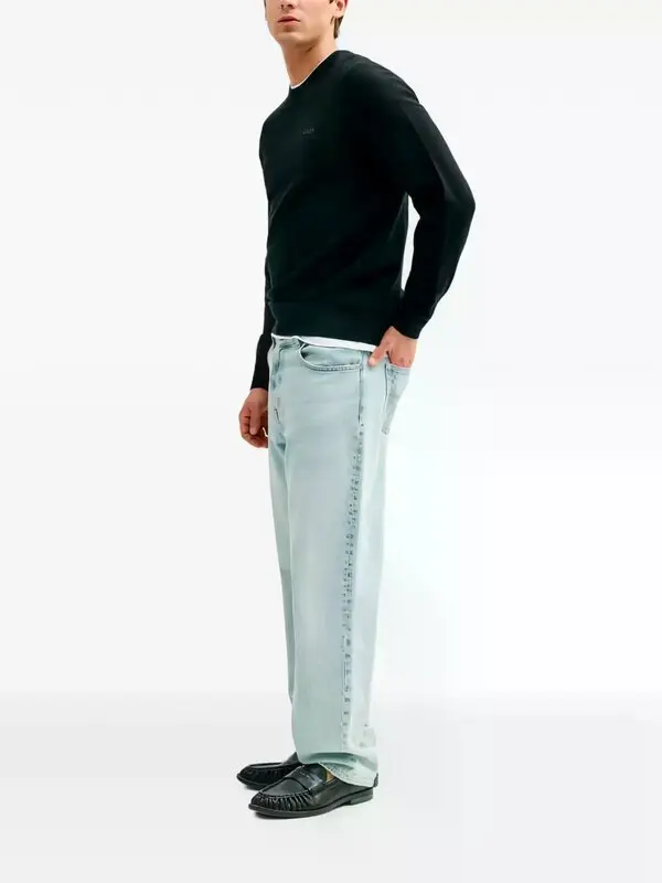 Guess Damon Logo-patch Straight-leg Jeans