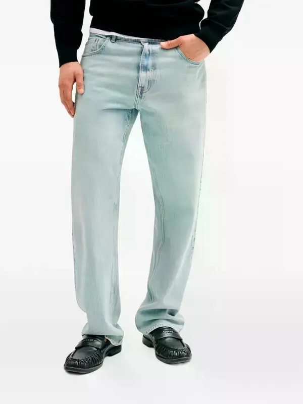 Guess Damon Logo-patch Straight-leg Jeans