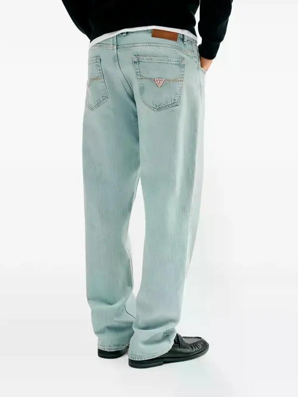 Guess Damon Logo-patch Straight-leg Jeans