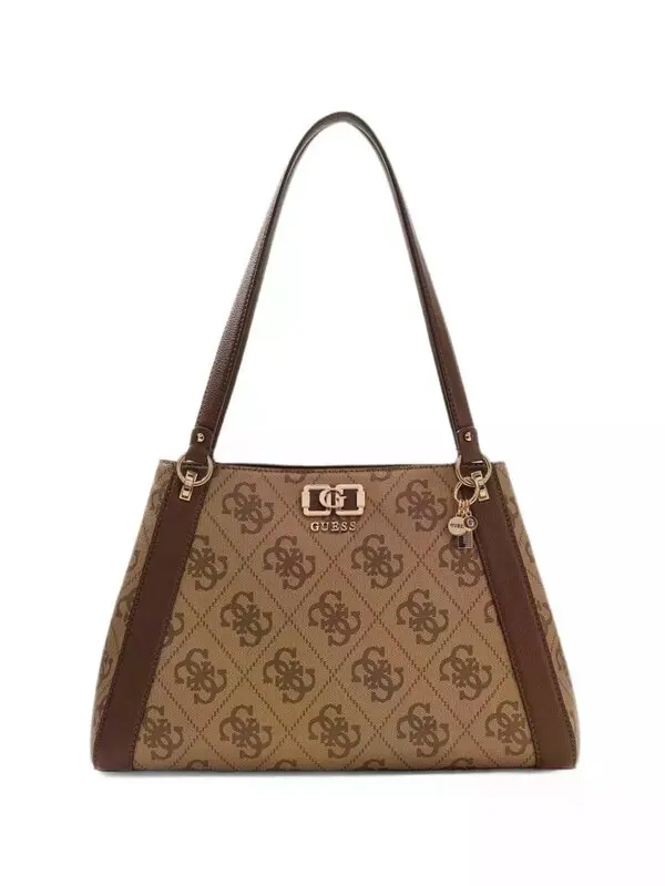 Guess Logo Charm Tote Bag - Neutrals