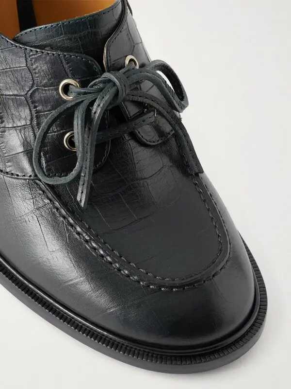 Bally Saule Croc-effect Leather Pumps