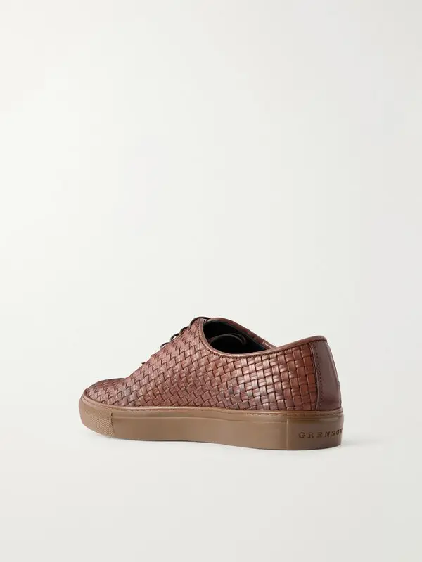 Grenson Mie Woven Leather Sneakers