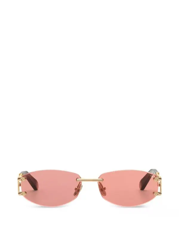 Philipp Plein Oval Sunglasses - Gold