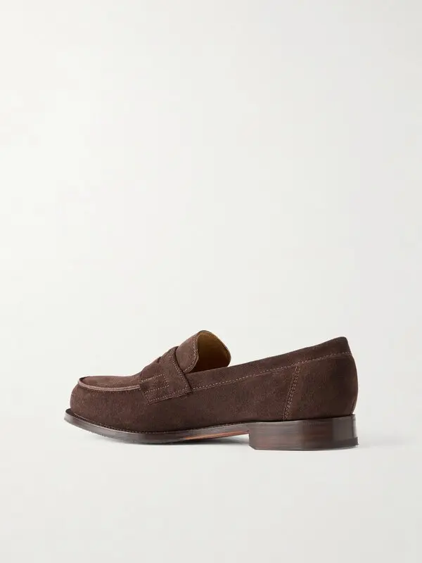 Grenson Epsom Suede Penny Loafers