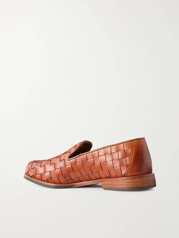 Grenson Sterling Woven Leather Loafers
