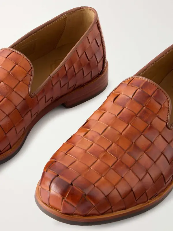 Grenson Sterling Woven Leather Loafers