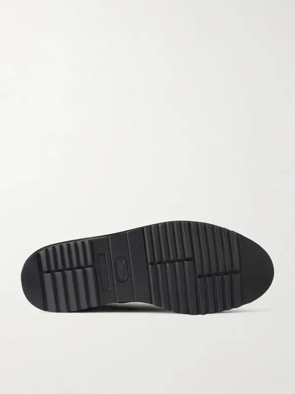 Grenson Byron Webbing-trimmed Suede Derby Shoes