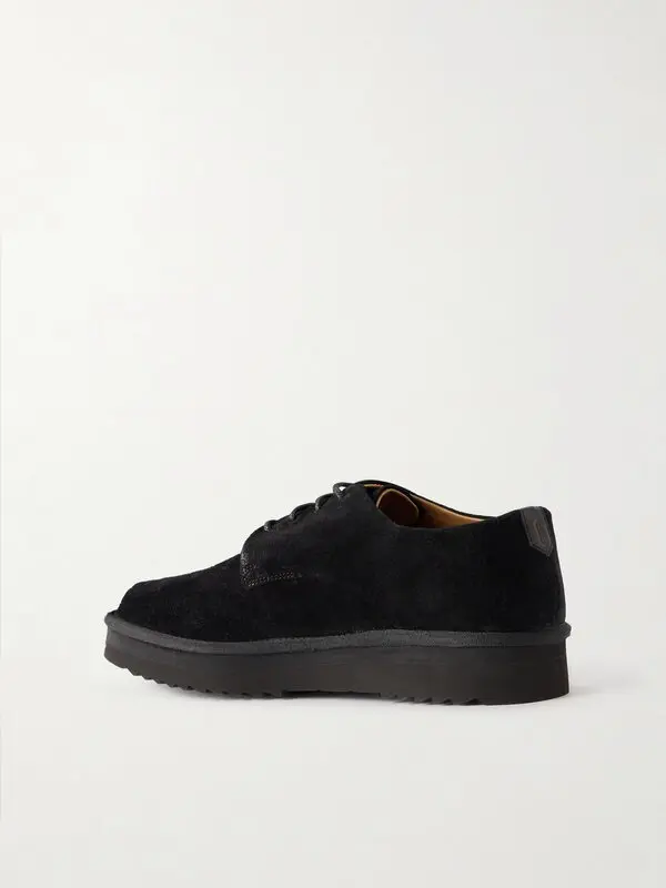 Grenson Byron Webbing-trimmed Suede Derby Shoes