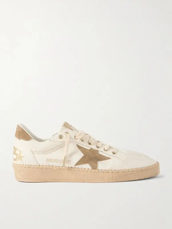 GOLDEN GOOSE Ball Star Distressed Sneakers - Neutrals