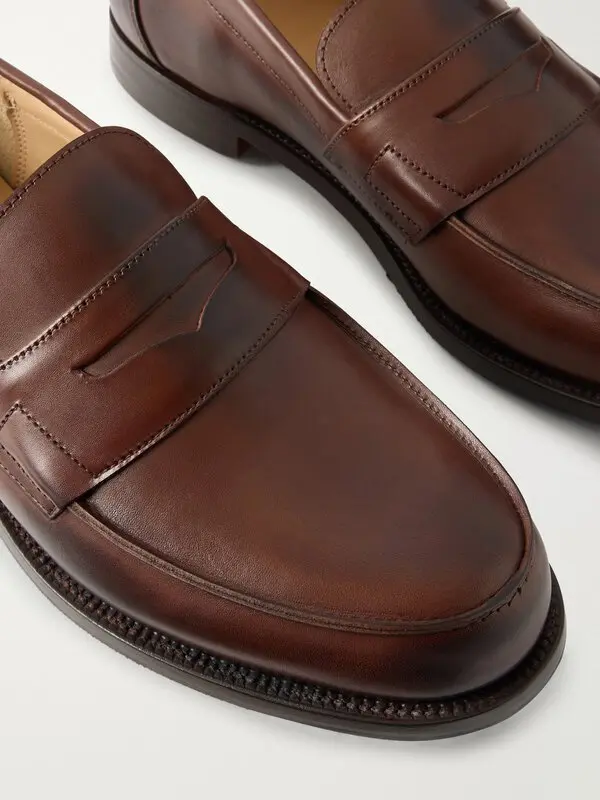 Grenson Epsom Leather Penny Loafers