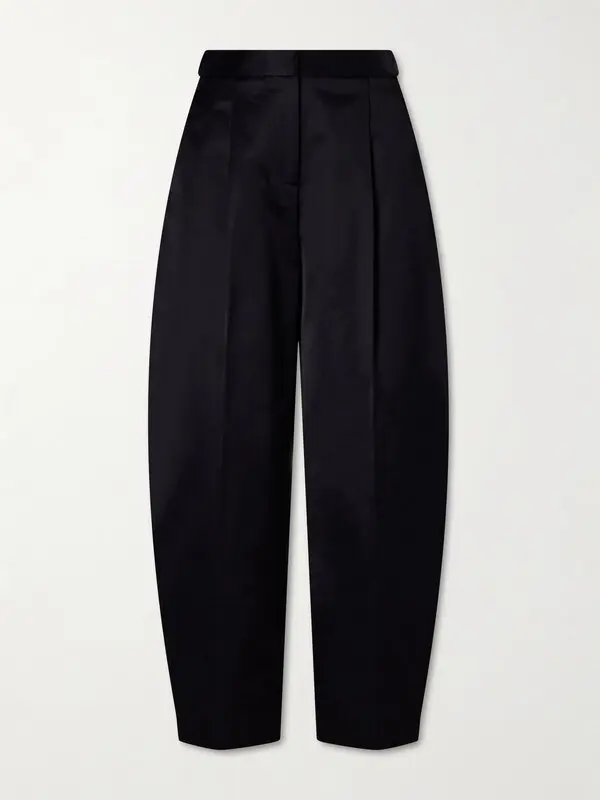 Alaïa Pleated Cotton-blend Tapered Pants