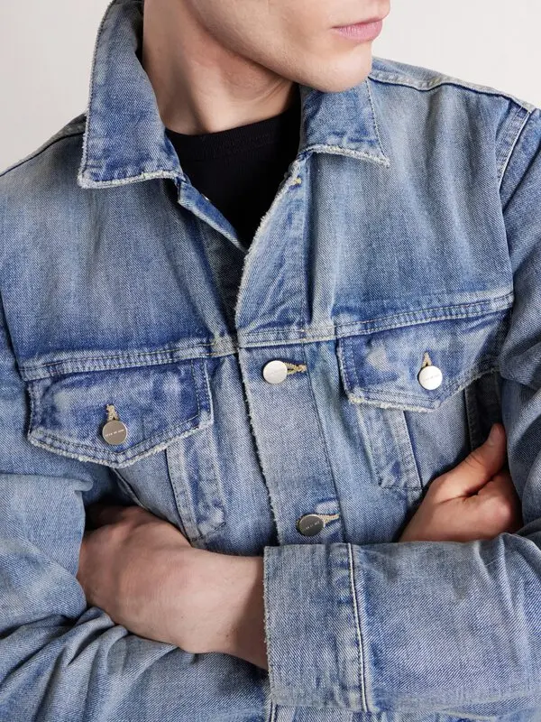 Fear Of God Denim Trucker Jacket - Blue