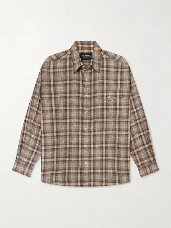 FRIZMWORKS Checked Woven Shirt - Brown