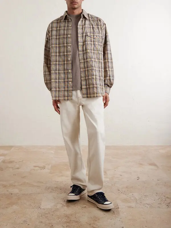 FRIZMWORKS Checked Woven Shirt - Brown