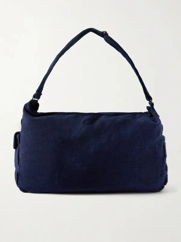 FRIZMWORKS Sashiko Denim Messenger Bag - Blue