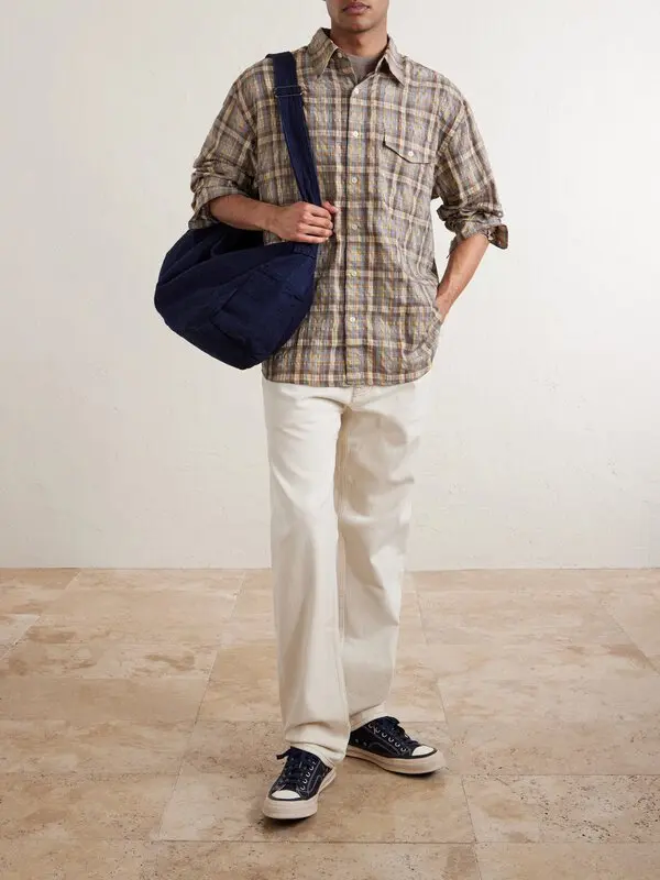 FRIZMWORKS Sashiko Denim Messenger Bag