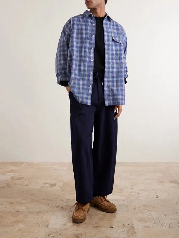 FRIZMWORKS Wide-leg Sashiko Jeans