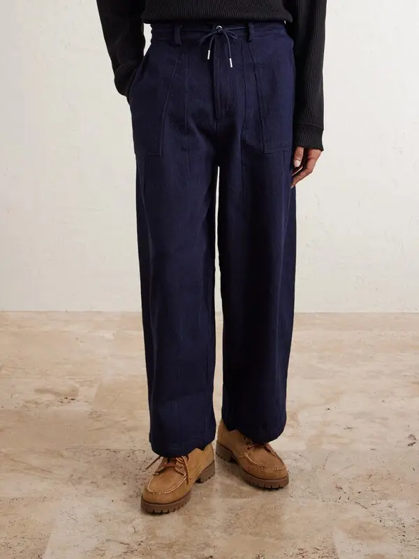 FRIZMWORKS Wide-leg Sashiko Jeans