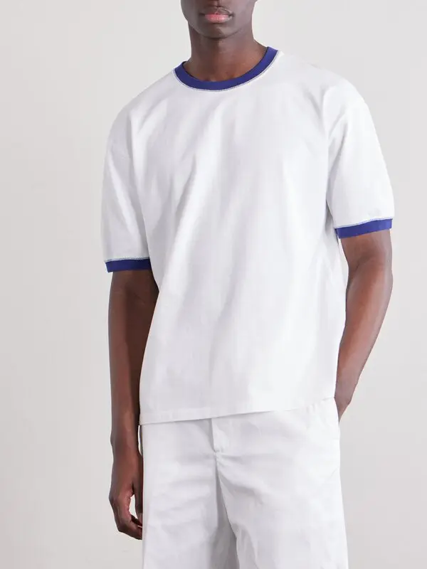 DRAKE'S Cotton-jersey T-shirt