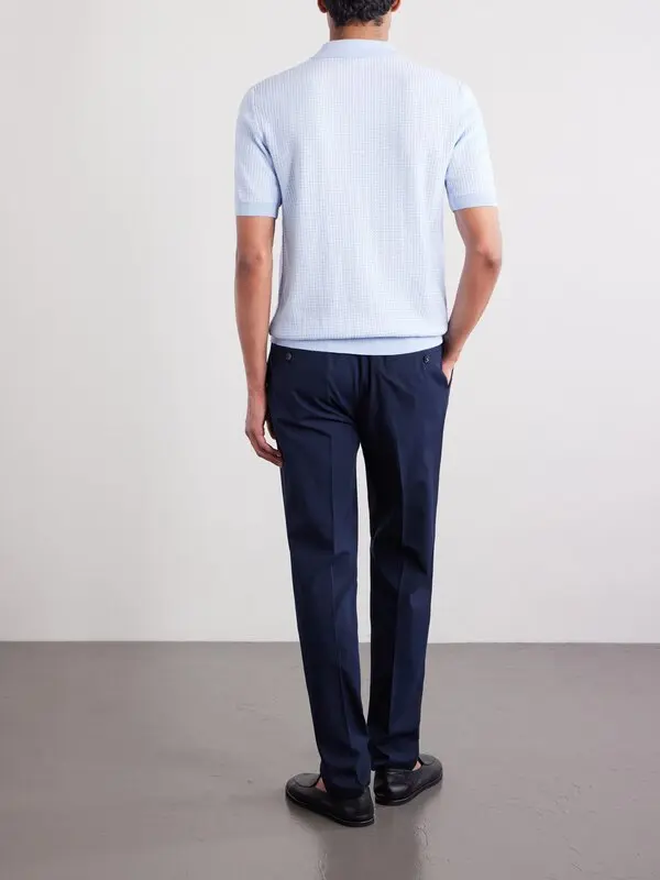 DE PETRILLO Cotton-jacquard Polo Shirt