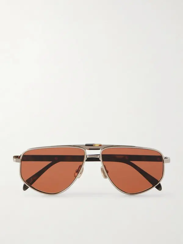 Brunello Cucinelli Aviator-style Titanium Sunglasses - Multi
