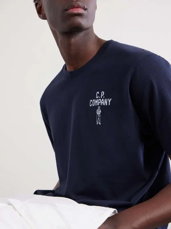 C.P. COMPANY Logo-print Cotton-jersey T-shirt