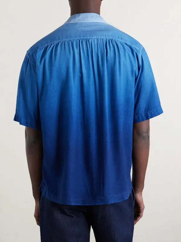 Blue Blue Japan Camp-collar Dégradé Woven Shirt